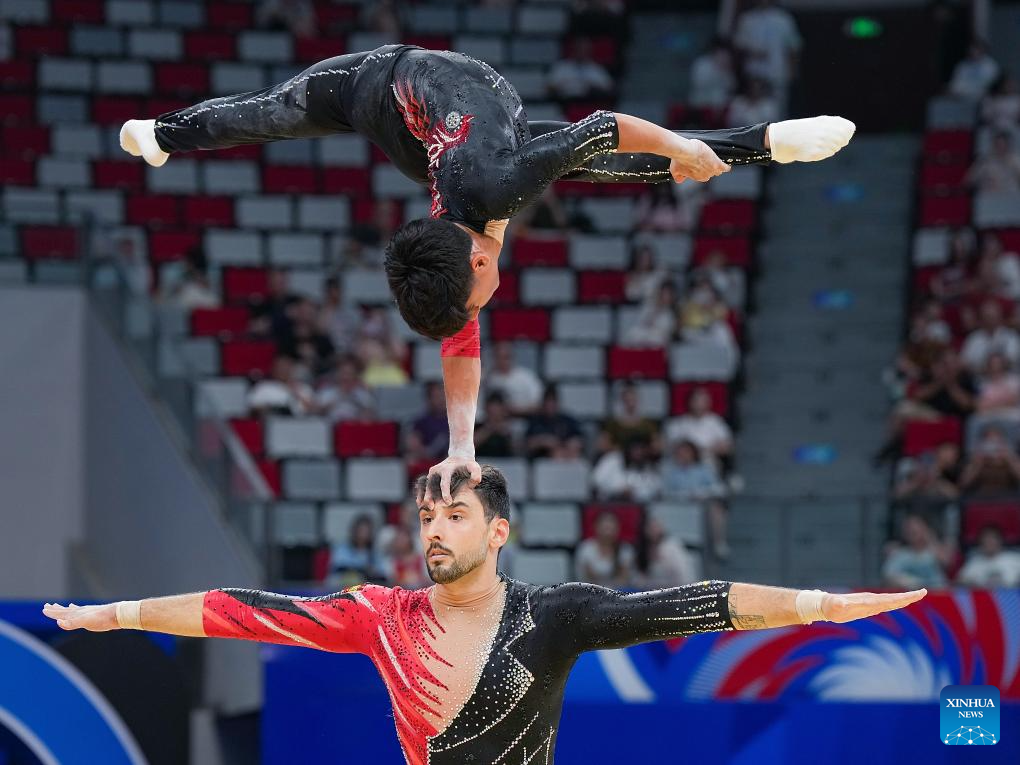In pics: men's pairs final of Acrobatic Gymnastics event at World Games ...