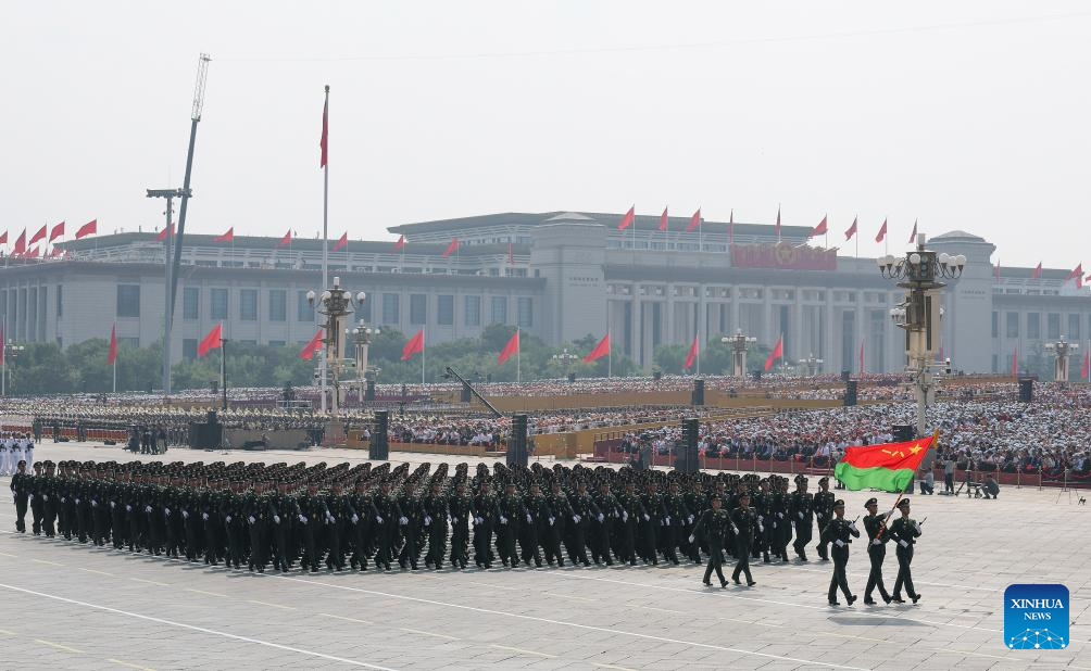 (V-Day) PLA Army formation marches through Tian'anmen Square-Xinhua