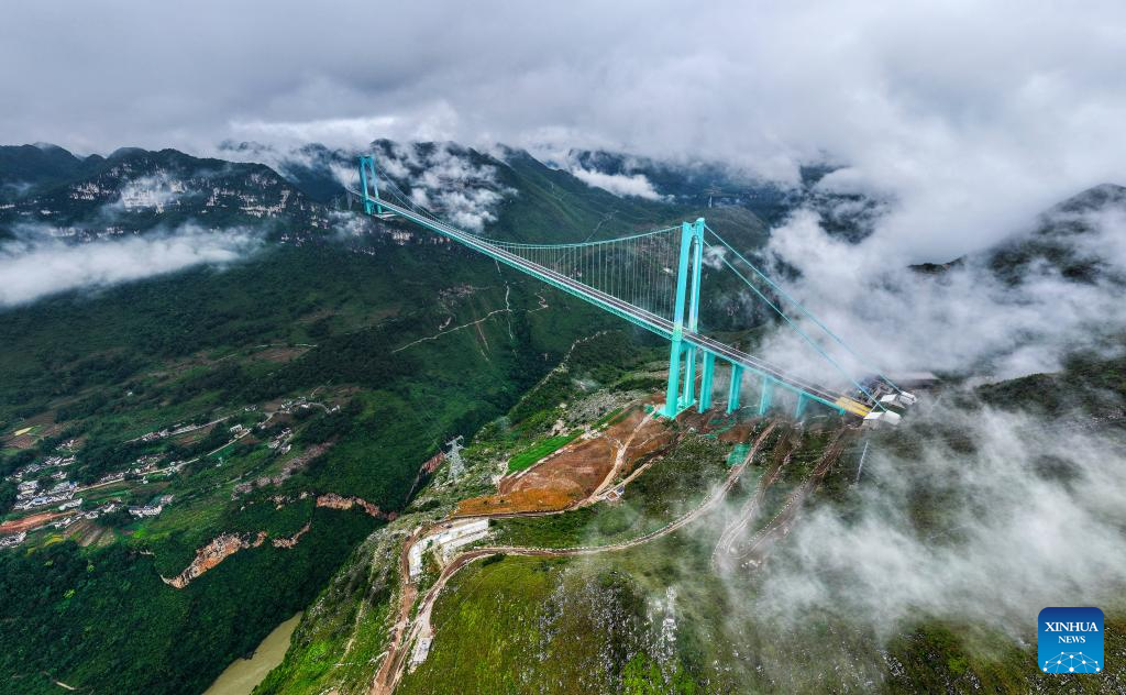 Huajiang Grand Canyon Bridge in China's Guizhou to open to traffic-Xinhua