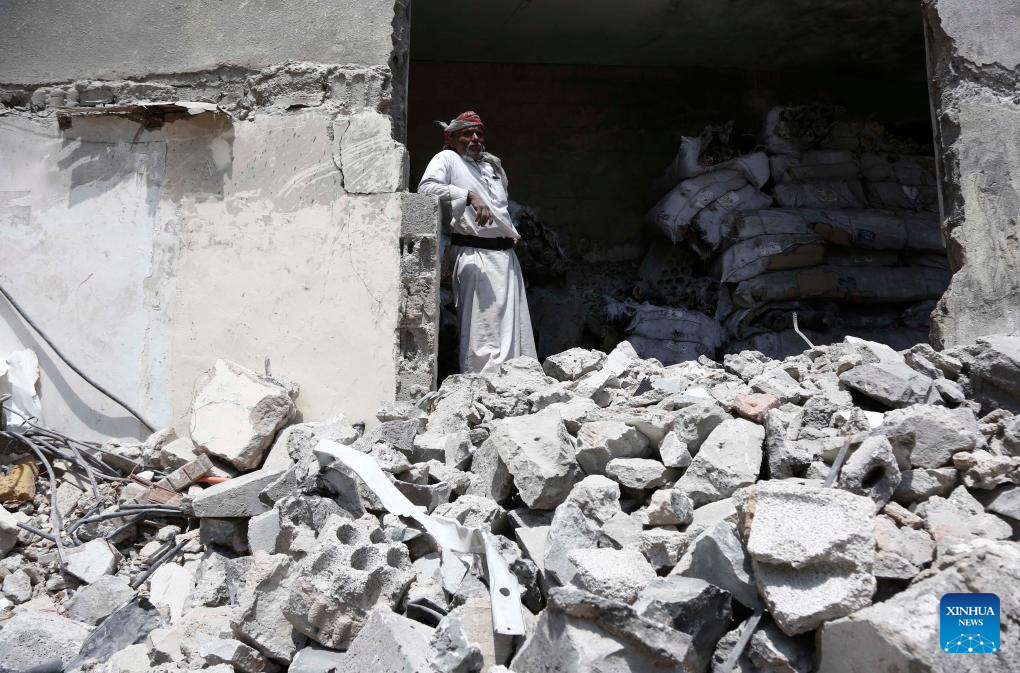 In pics: aftermath of Israeli airstrikes in Sanaa, Yemen-Xinhua