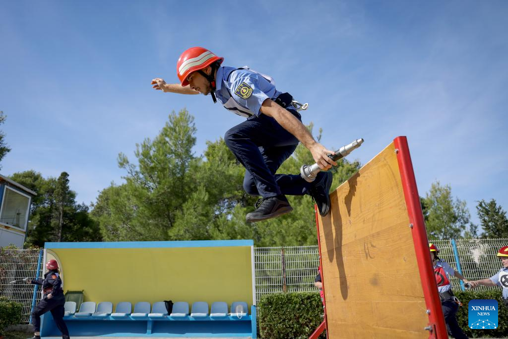 9th National Firefighters' Competition held in Novalja, Croatia-Xinhua