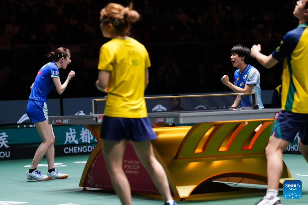 ITTF Mixed Team World Cup 2025 in Chengdu: stage 1 group match between ...