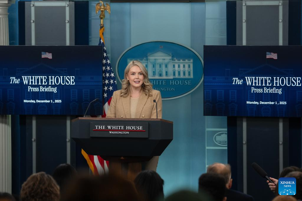 White House holds daily press briefing in Washington, D.C. -Xinhua