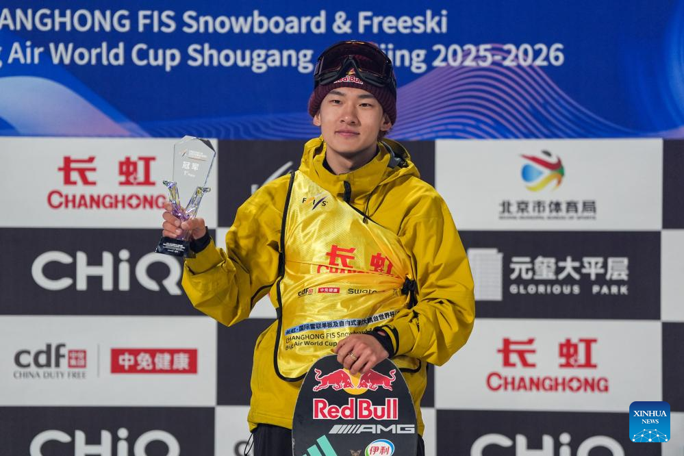 Su Yiming takes back-to-back big air World Cup titles-Xinhua