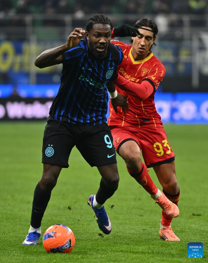 Serie A football match: Inter Milan vs. Lecce-Xinhua