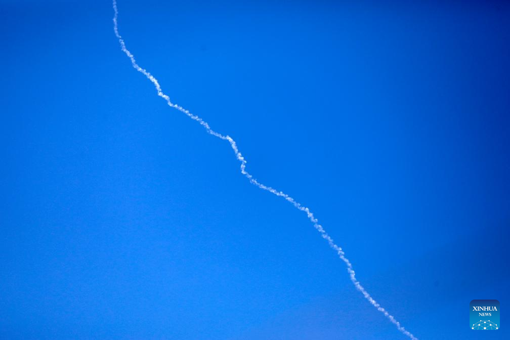 Projectile trail seen in West Bank city of Hebron-Xinhua