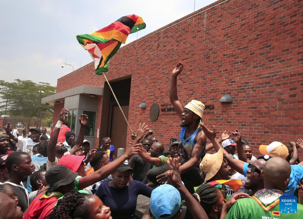 Feature: Zimbabwean youth protest against U.S.-imposed sanctions on ...