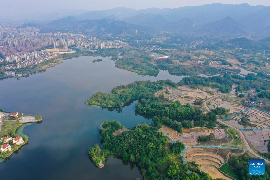 Scenery of Shuanggui Lake national wetland park in SW China's Chongqing ...