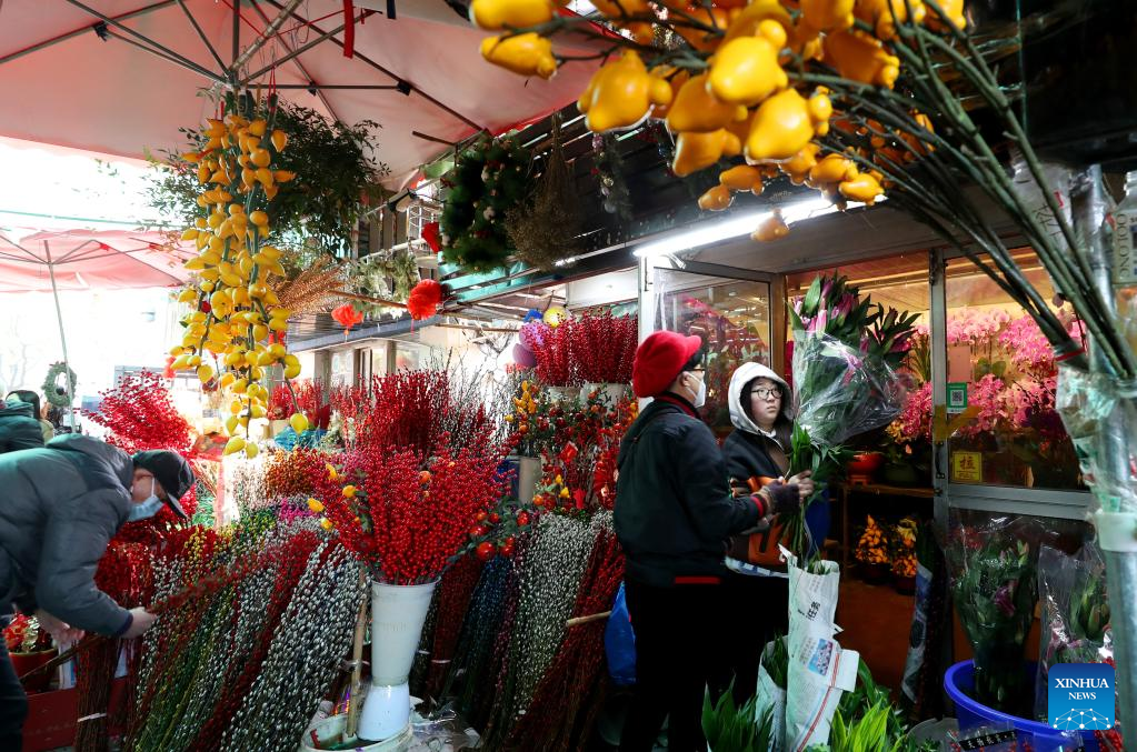 People in Shanghai prepare for Spring Festival-Xinhua