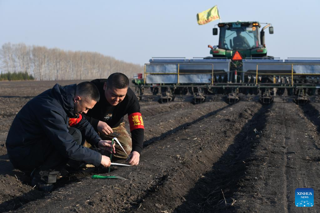 Spring ploughing underway in China's Heilongjiang-Xinhua
