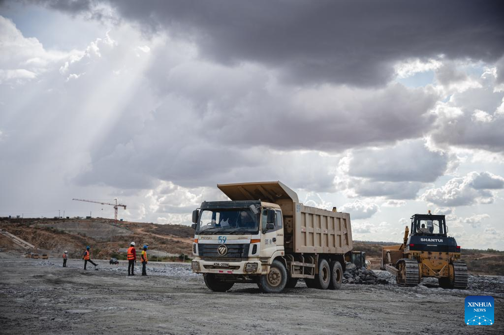 Thwake Dam under construction in Makueni County, Kenya-Xinhua