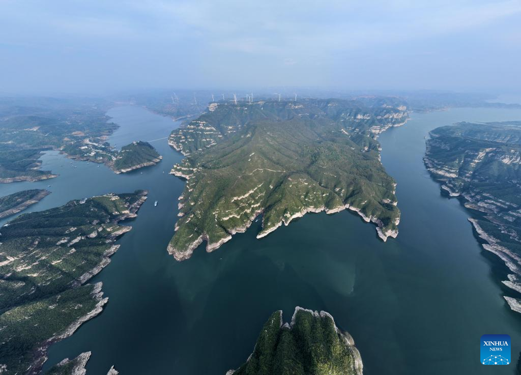 Aerial view of Yellow River across China-Xinhua