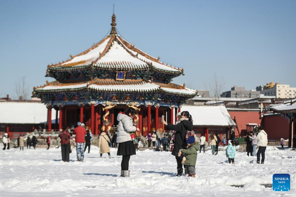 Shenyang Imperial Palace covered in snow-Xinhua