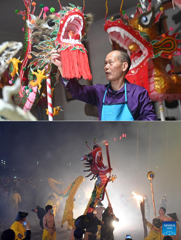 Exploring bamboo dragon-making crafts in S China's Guangxi-Xinhua