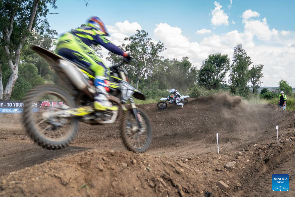 Riders compete during Supercross SA in Centurion, South Africa-Xinhua