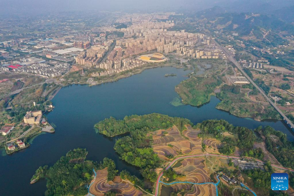 Scenery of Shuanggui Lake national wetland park in SW China's Chongqing ...