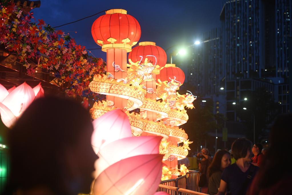 Lantern installations set up for upcoming Chinese Lunar New Year around ...