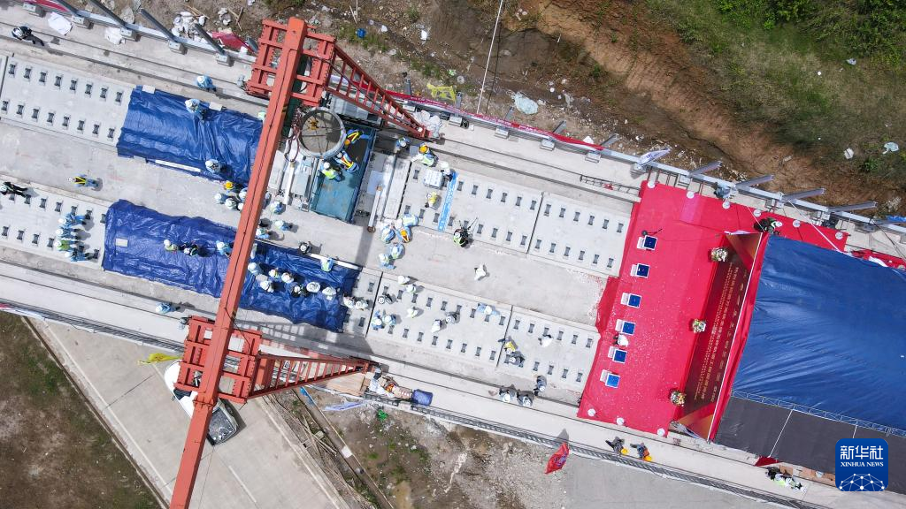 Construction of ballastless track slabs completed for Jakarta-Bandung ...