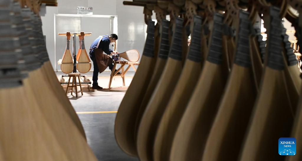 Chinese traditional musical instruments produced in Suning County, N ...