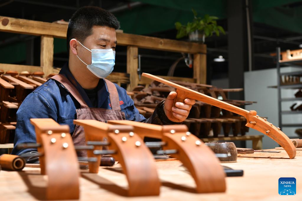 Chinese traditional musical instruments produced in Suning County, N ...