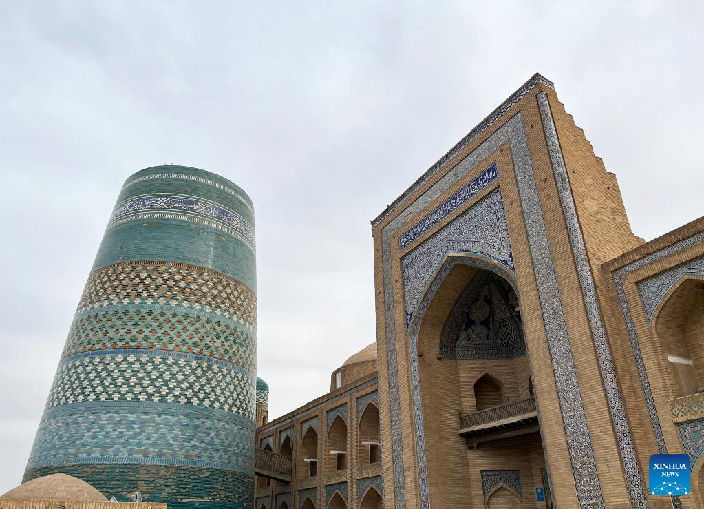View of historical sites in Khiva, Uzbekistan-Xinhua