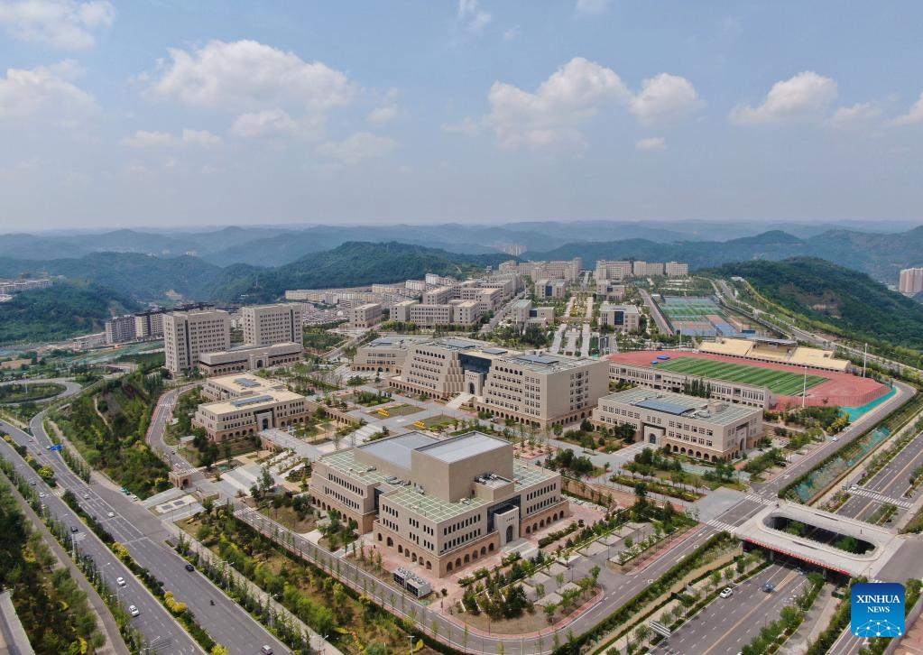 Aerial view of Yan'an City, NW China's Shaanxi Province-Xinhua