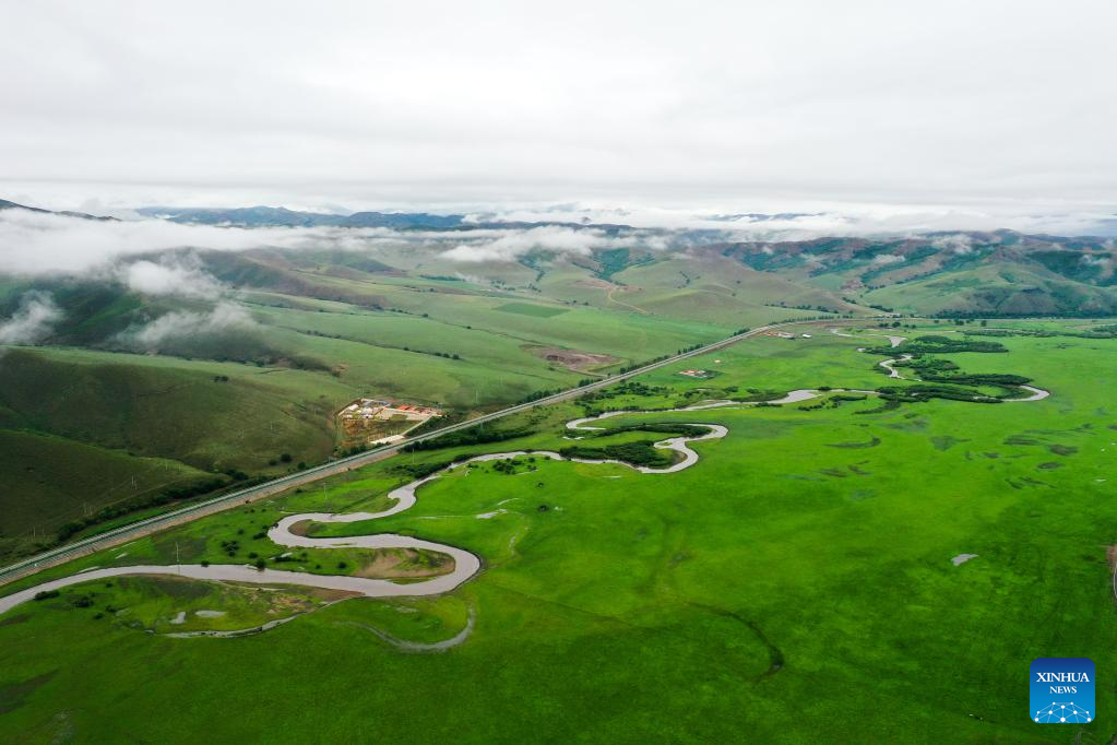 Summer scenery of Ulan Mod grassland in Horqin Right Wing Front Banner ...