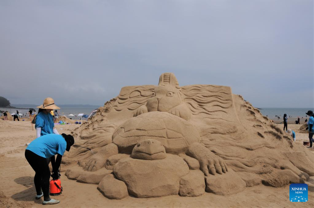 Sand sculpture festival held in South Korea-Xinhua