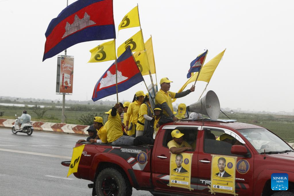 Cambodia's ruling party holds massive rally on final day of campaign ...