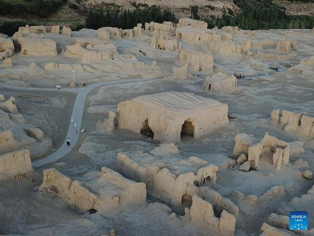 Scenery of Jiaohe ancient city in Turpan, NW China-Xinhua