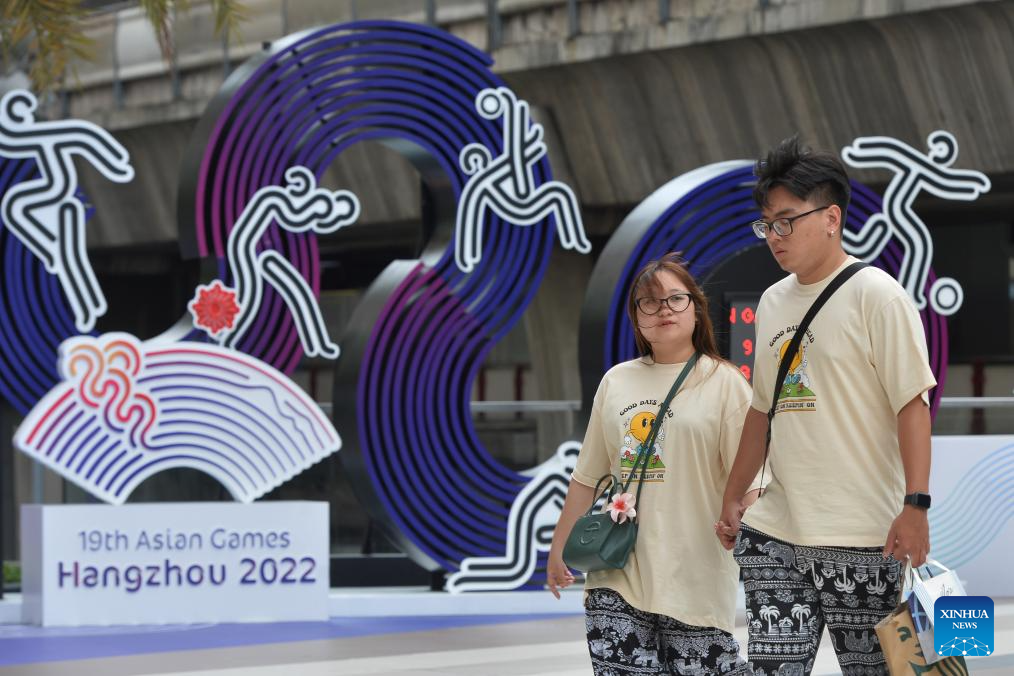 A look at decorations of 19th Asian Games Hangzhou in Bangkok-Xinhua