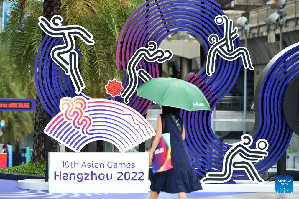A look at decorations of 19th Asian Games Hangzhou in Bangkok-Xinhua