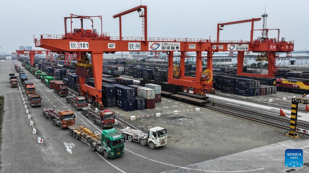 New Int'l Land-Sea Trade Corridor sees increase in rail-sea cargo ...