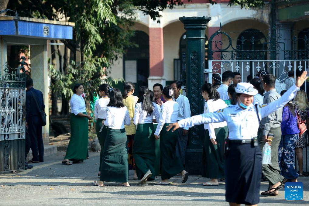 Students sit for matriculation exam in Myanmar-Xinhua