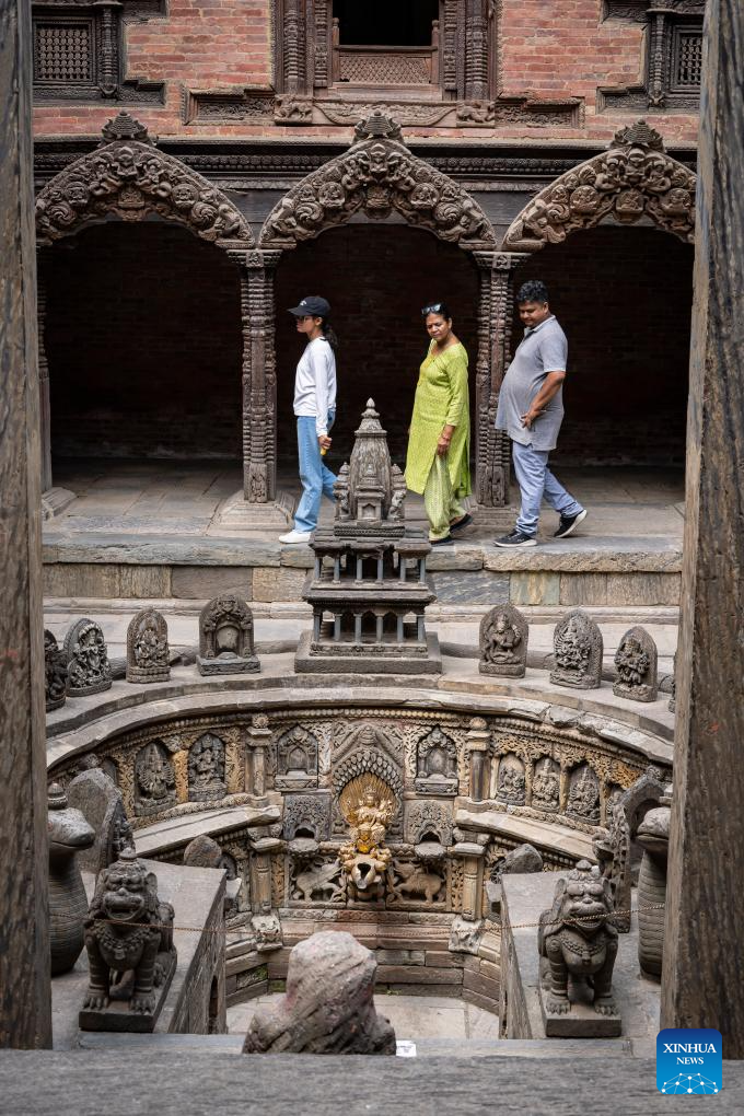 People visit Patan Museum in Lalitpur, Nepal-Xinhua
