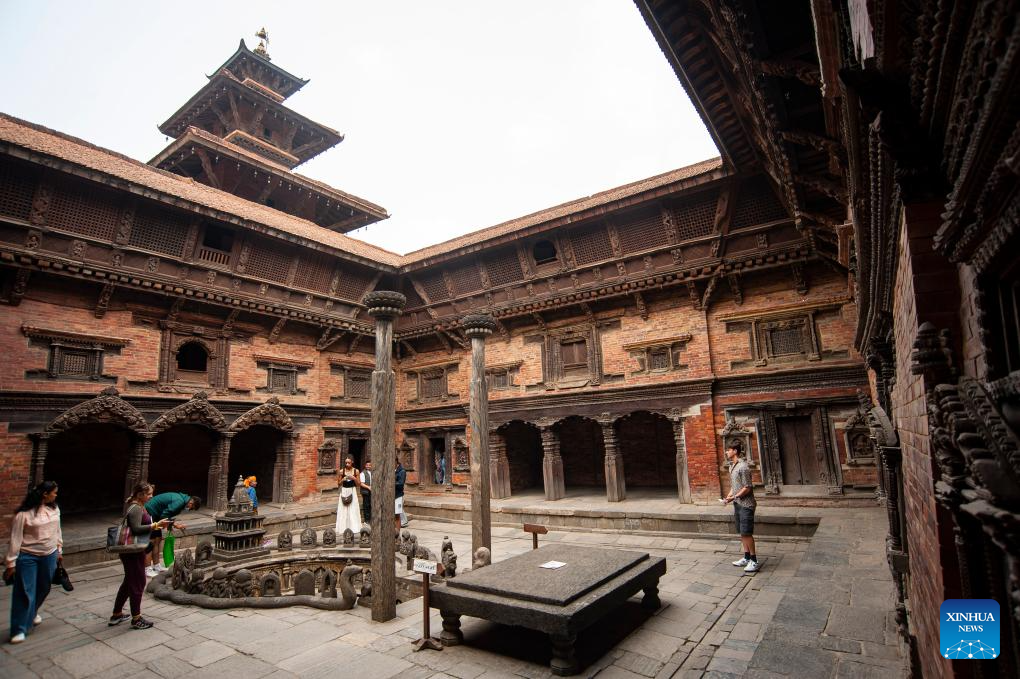 People visit Patan Museum in Lalitpur, Nepal-Xinhua