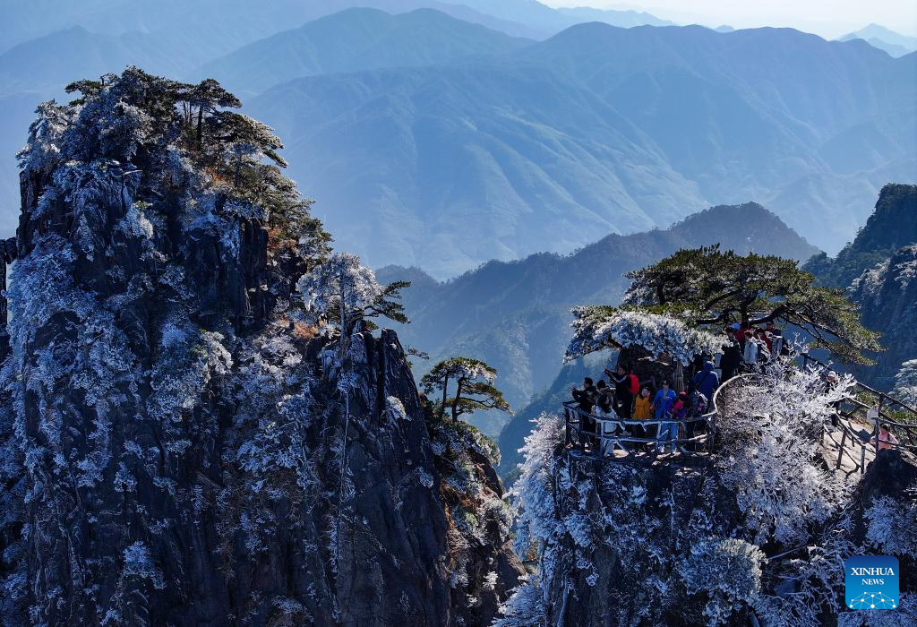 Scenery of Huangshan Mountain in China's Anhui-Xinhua