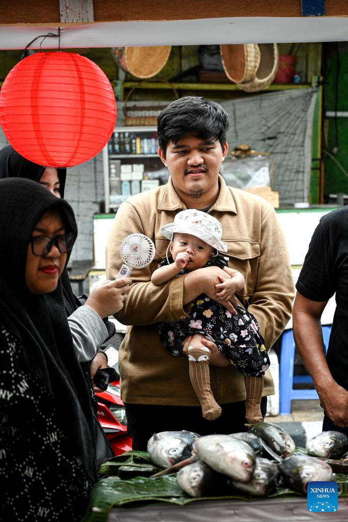 People select huge milkfish during Rawa Belong Milkfish Festival in ...