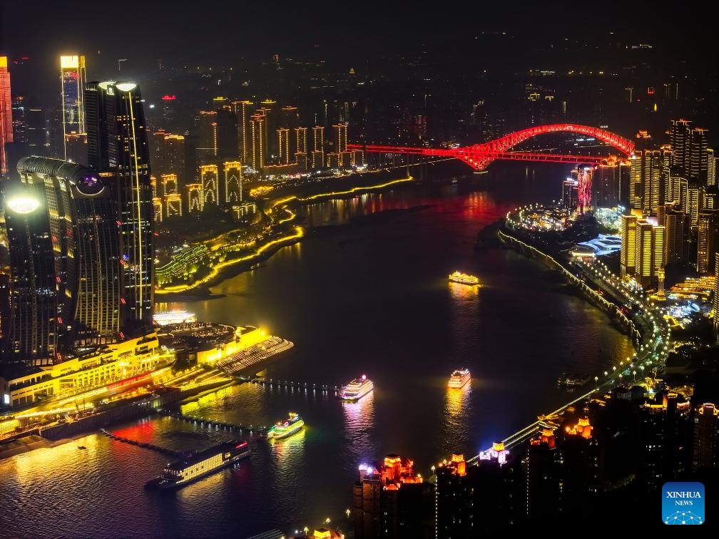 Night view of Chongqing, SW China-Xinhua