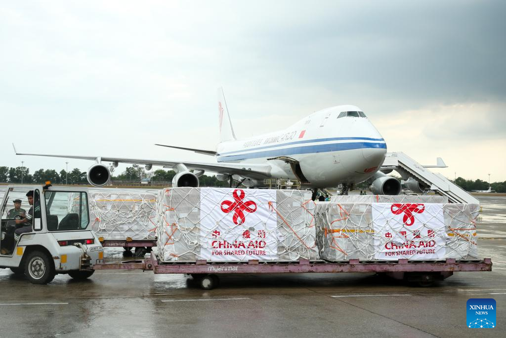 China's 6th batch of emergency humanitarian aid arrives in Myanmar-Xinhua