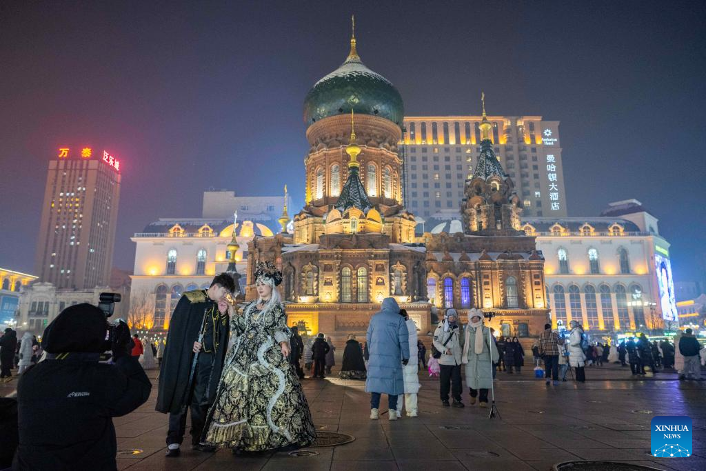 Cityscape of Harbin in China's Heilongjiang-Xinhua