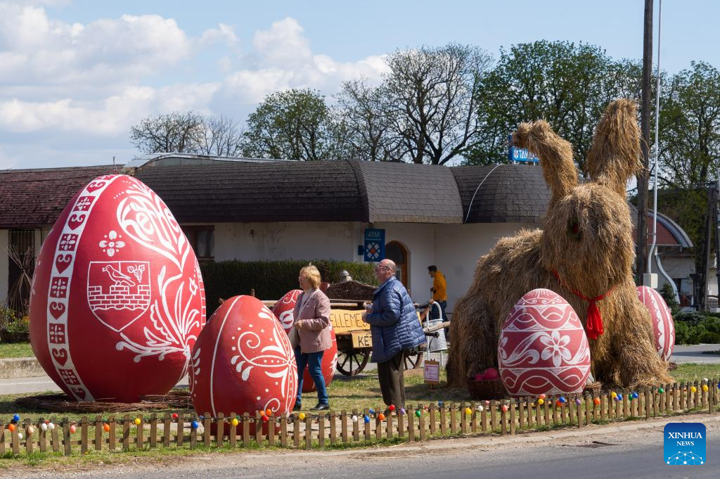 Easter celebrations in Kethely, Hungary-Xinhua