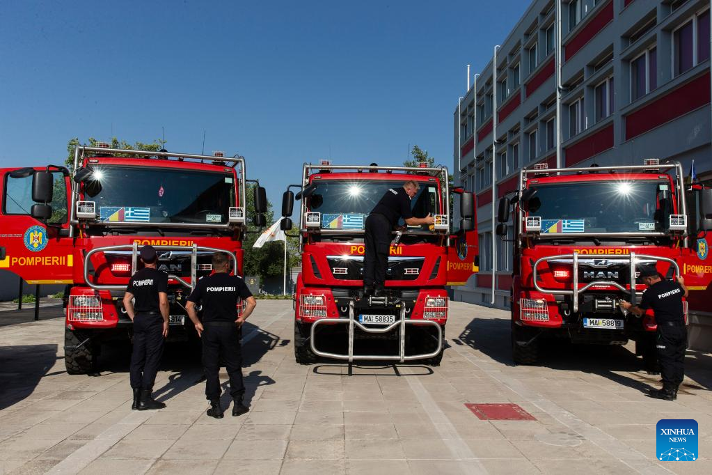Romanian firefighters arrive in Greece for summer wildfire season-Xinhua