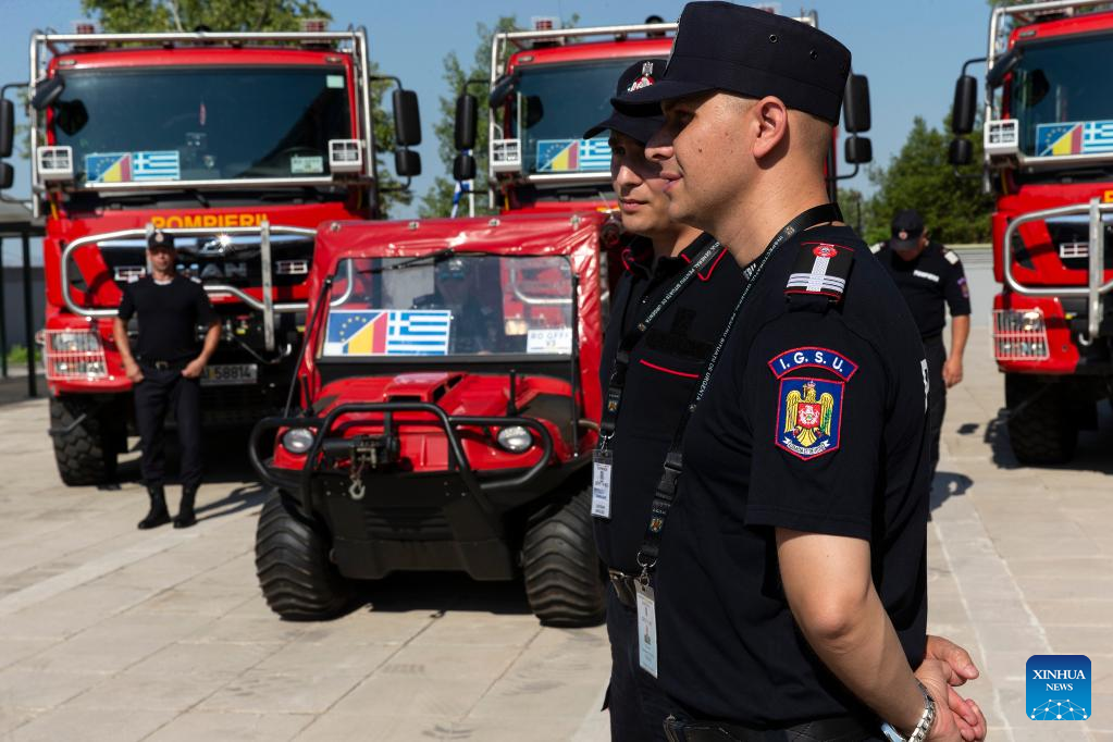 Romanian firefighters arrive in Greece for summer wildfire season-Xinhua