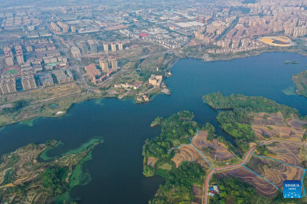 Scenery of Shuanggui Lake national wetland park in SW China's Chongqing ...