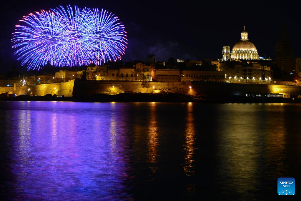 Annual fireworks festival kicks off in Valletta, Malta-Xinhua