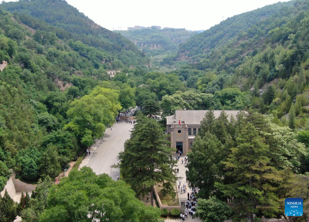 Aerial view of Yan'an City, NW China's Shaanxi Province-Xinhua
