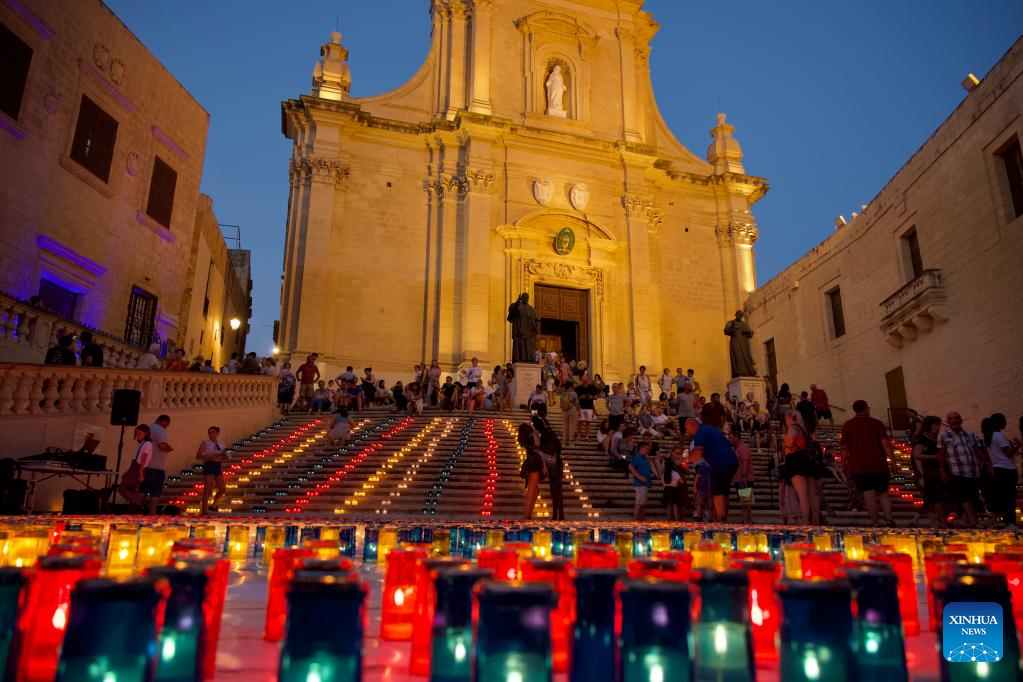 Light festival held in Malta-Xinhua