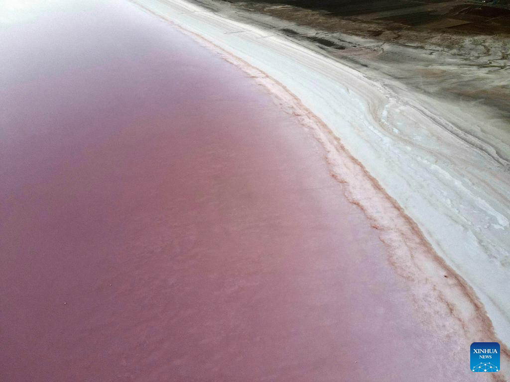 View of Tuz Golu in Türkiye-Xinhua