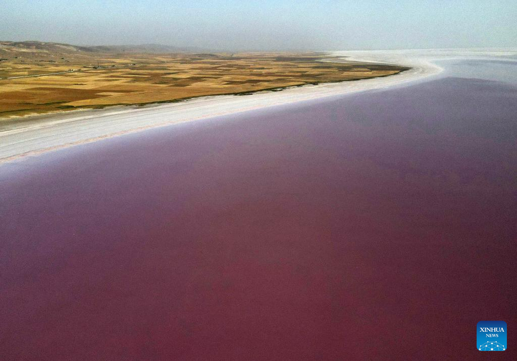 View of Tuz Golu in Türkiye-Xinhua